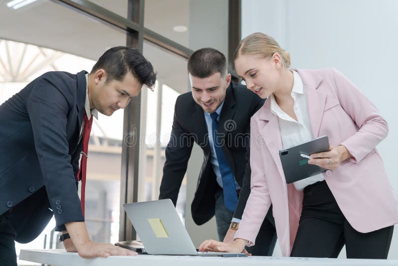 Business People Working Together in the Office Stock Image - Image of ...