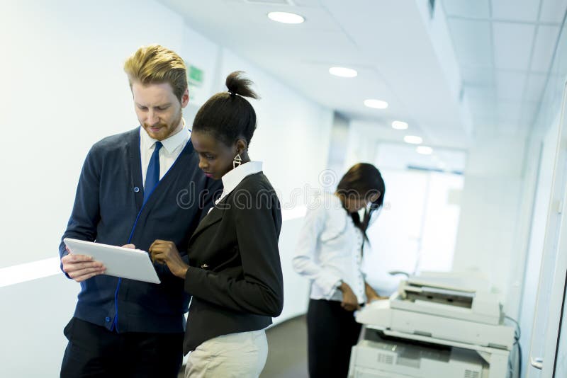 Business People Working Together in the Office Stock Image - Image of ...