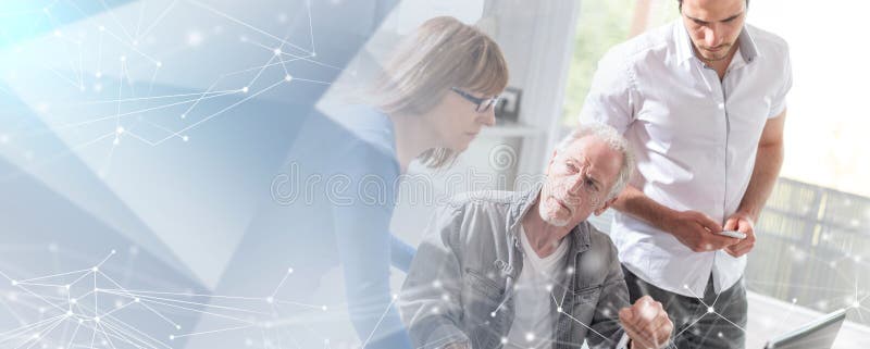 Business People Working Together; Panoramic Banner Stock Photo - Image ...