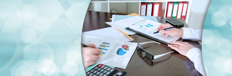 Business People Working Together; Panoramic Banner Stock Photo - Image ...