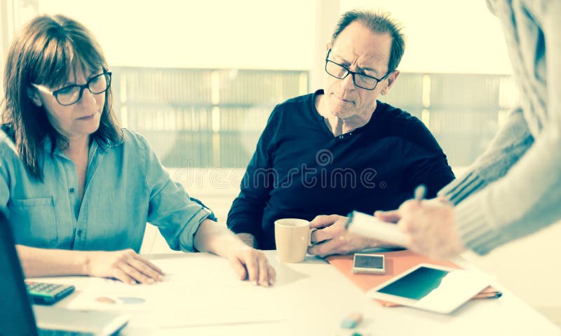 Business People Working Together, Post Processing Stock Image - Image ...