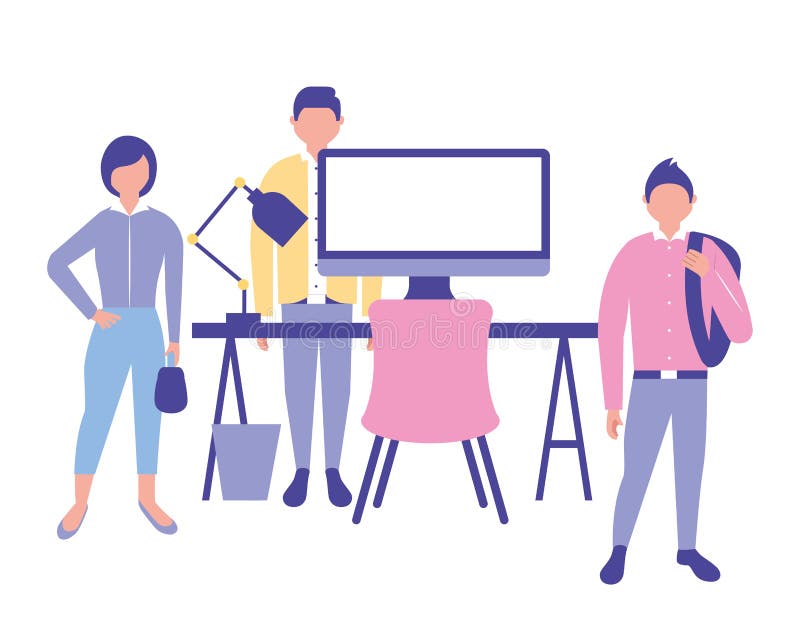 Business people workspace stock vector. Illustration of success - 145342443