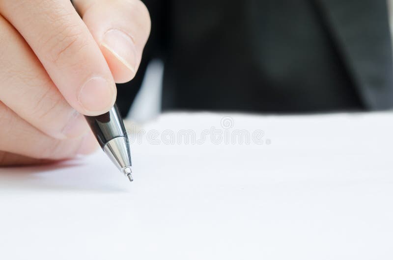 Business People Writing the Pen Stock Photo - Image of customer ...