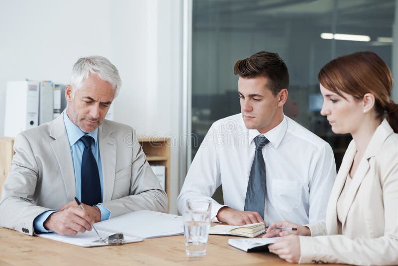 Business People, Writing and Planning on Paperwork for Collaboration ...