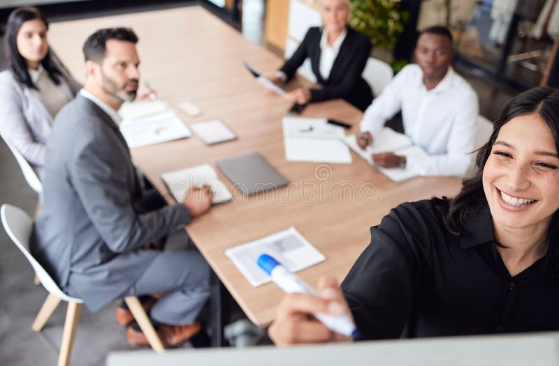 Business, People and Writing in Presentation Meeting for Project ...