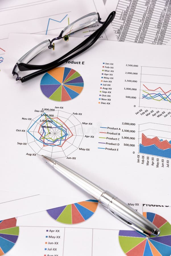Business Performance Analysis. Stock Photo - Image of print, spectacles ...