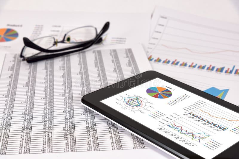 Business Performance Analysis. Stock Photo - Image of area, glasses ...