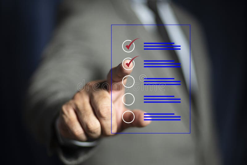 Business Performance Checklist, Businessman Doing Online Checklist ...