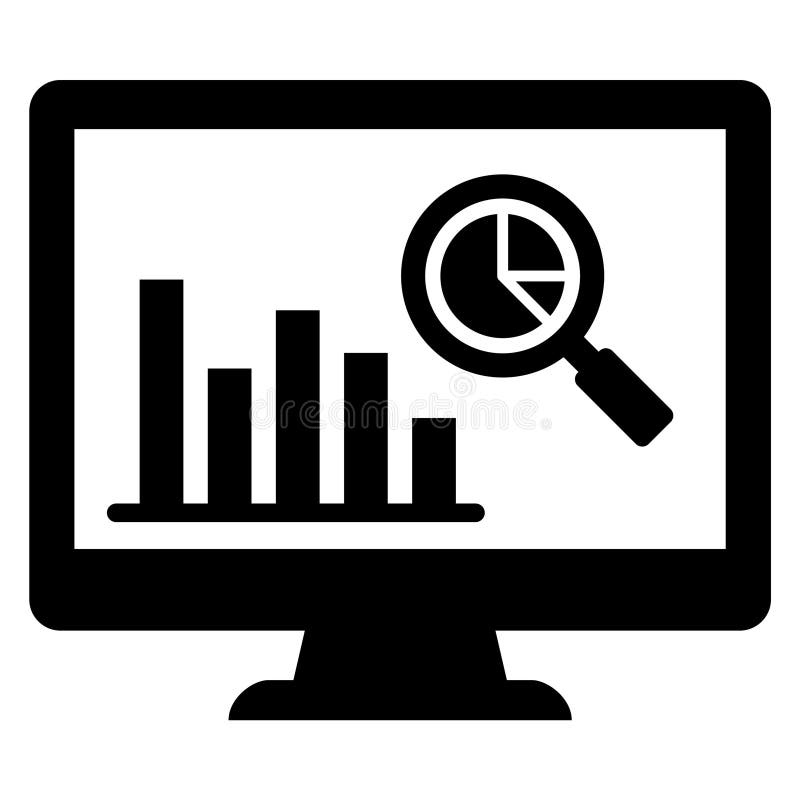 Business Performance Glyph Style Vector Icon Which Can Easily Modify or ...