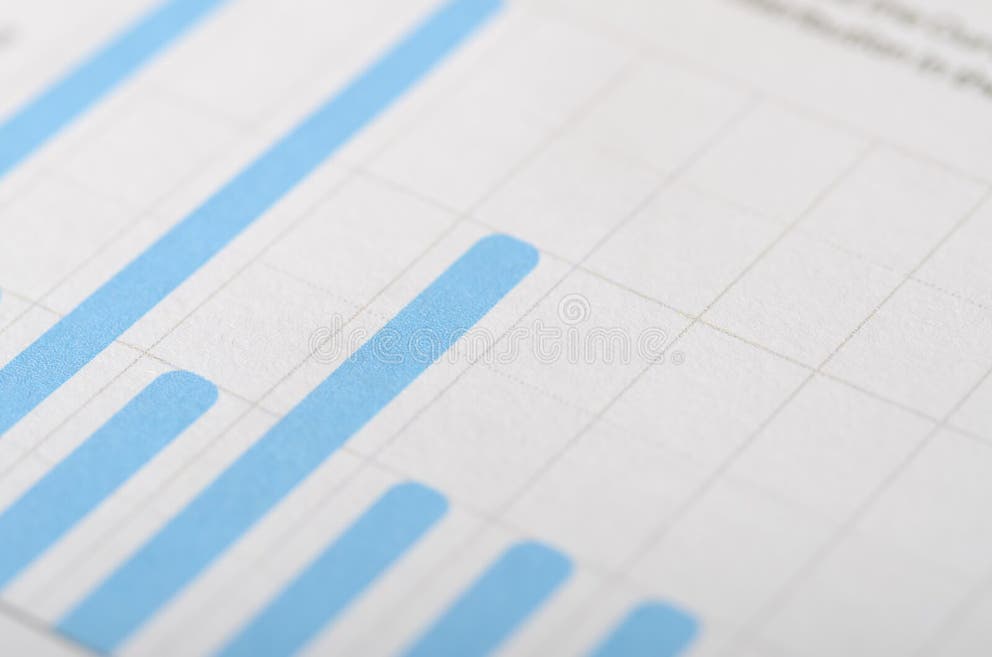 Business Performance Graph Showing Data Trends on Printed Grid Stock ...