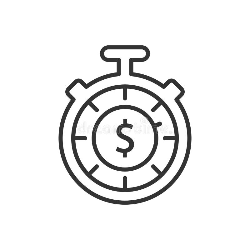 Business Performance Icon - Timer Money Icon Stock Vector ...