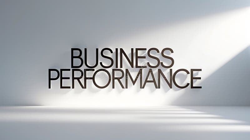 Business Performance Text in Minimalistic Setting with Soft Light ...