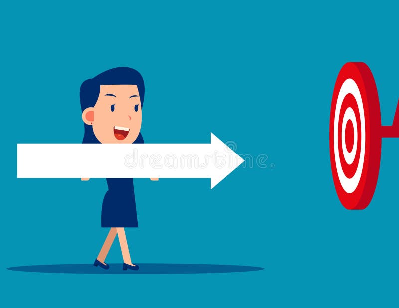 Business Person Catch an Arrow To Hit the Target Stock Vector ...