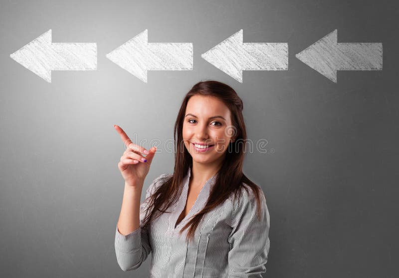 Business Person Choosing Direction Stock Photo - Image of confident ...