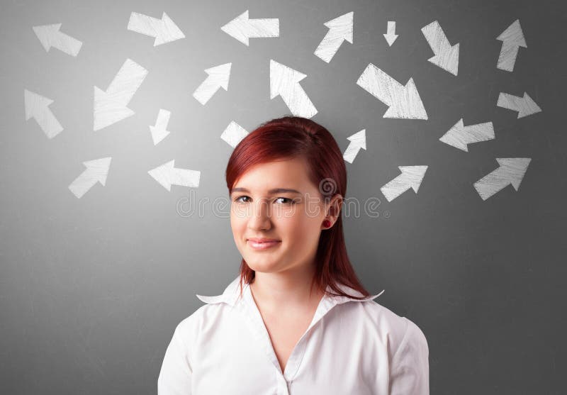 Business Person Choosing Direction Stock Photo - Image of career ...