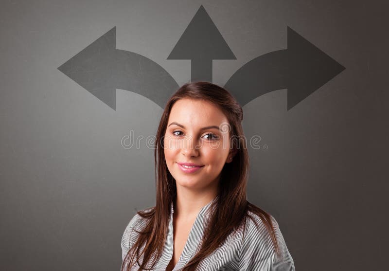 Business Person Choosing Direction Stock Image - Image of consideration ...