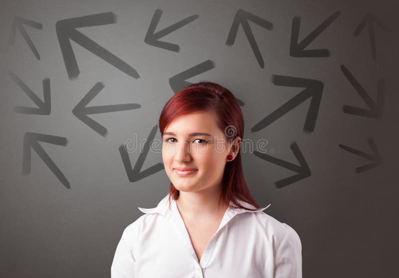 Business Person Choosing Direction Stock Image - Image of career ...