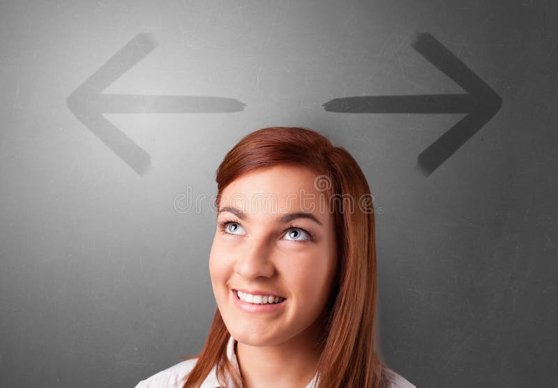 Business Person Choosing Direction Stock Image - Image of office ...