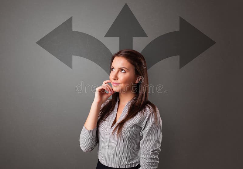 Business Person Choosing Direction Stock Photo - Image of businessman ...