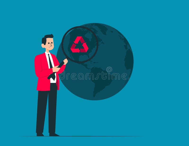 Business Person with Environmental Audit Vector Concept Stock Vector ...