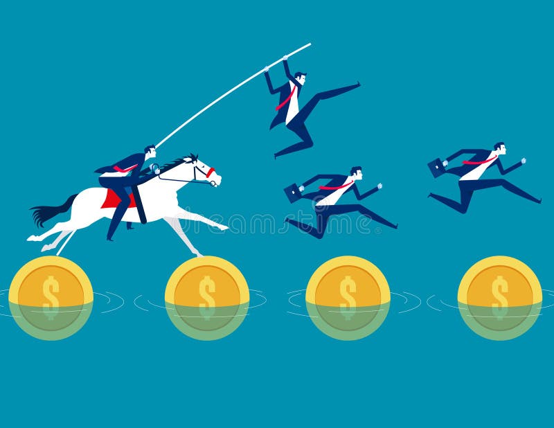 Business Person Facing Crises and Risks. Business Challenge Vector ...