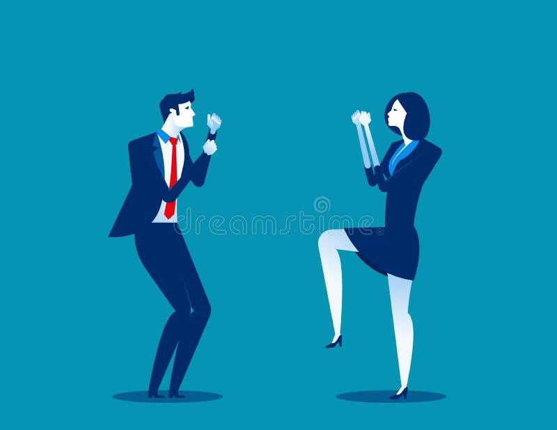 Business Person Fighting. Concept Business Vector Illustration Stock ...