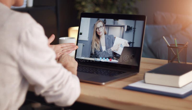 Business Person Having Video Call Stock Image - Image of meeting ...
