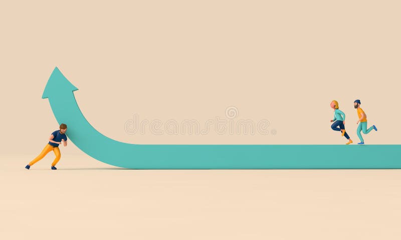 Business Person Holding an Arrow Up. Change of Direction and ...