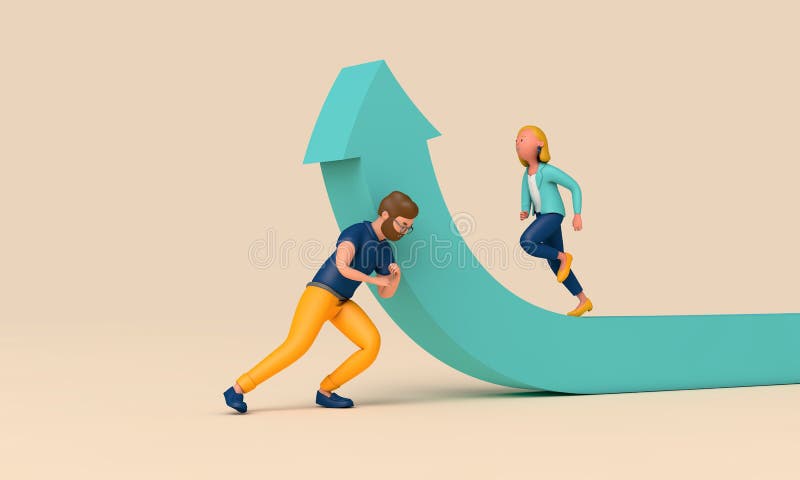 Business Person Holding an Arrow Up. Change of Direction and ...