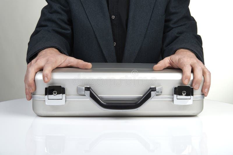 Business Person Holding a Briefcase Stock Image - Image of concept ...
