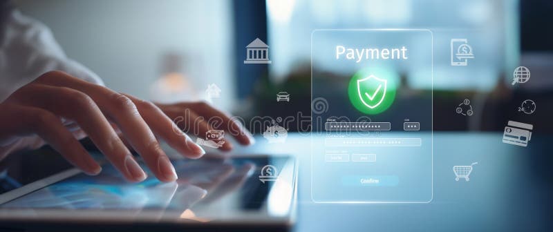 Secure Online Payment Transactions Ensuring Business Continuity EIDE Stock Photo - Image of ...