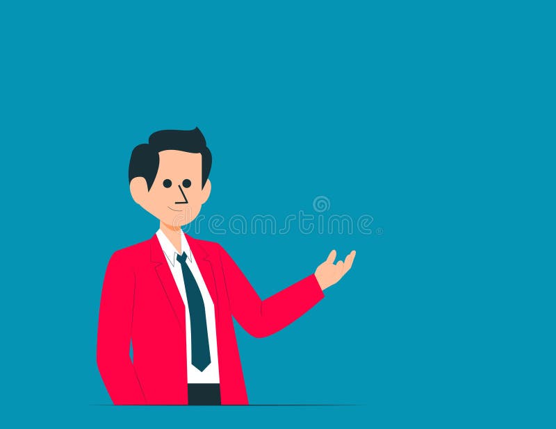 Business Person Inviting. Vector Illustration Cartoon Concept Stock ...