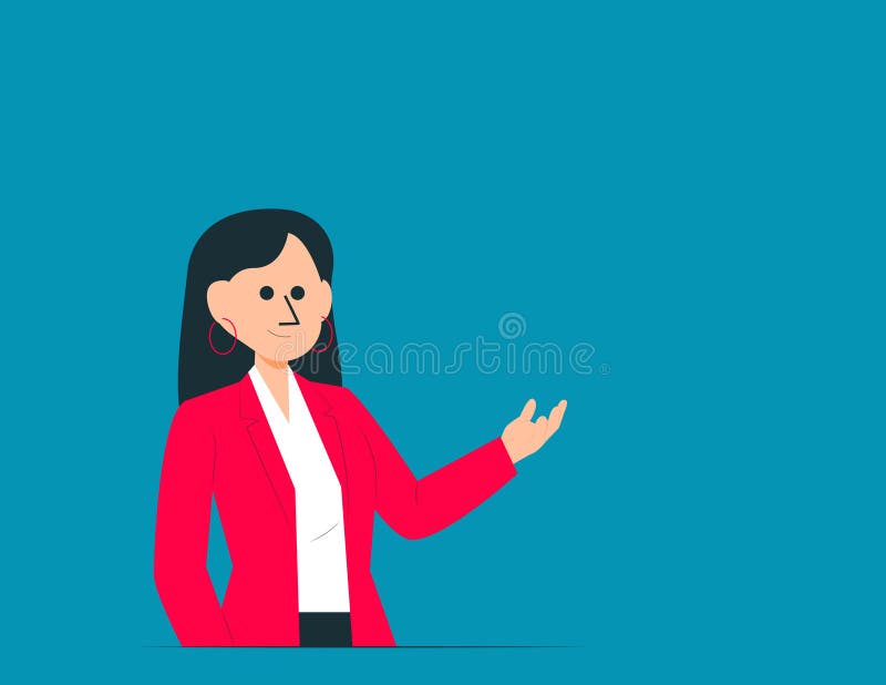 Business Person Inviting. Vector Illustration Cartoon Concept Stock ...