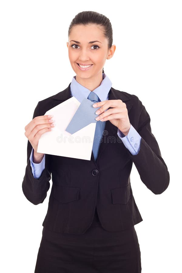 Business Person with Letter Stock Image - Image of camera, news: 19694857