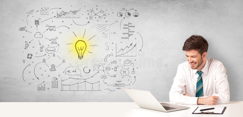 Business Person with New Idea Concept Stock Image - Image of increase ...