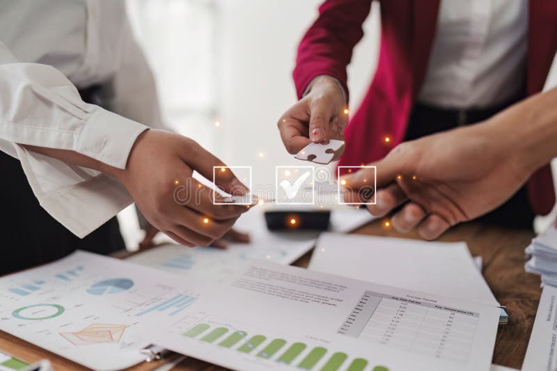 Business Person Process and Workflow Automation with Flowchart ...