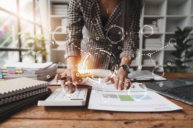 Business Person Process and Workflow Automation with Flowchart ...