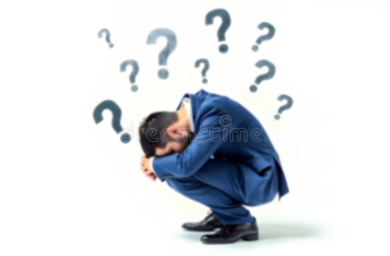 Business Professional Struggling with Uncertainty and Challenges in a ...