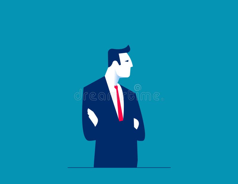 Business Person Thinking of Something. Vector Illustration Concept ...