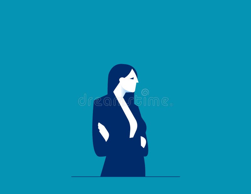 Business Person Thinking of Something. Vector Illustration Concept ...