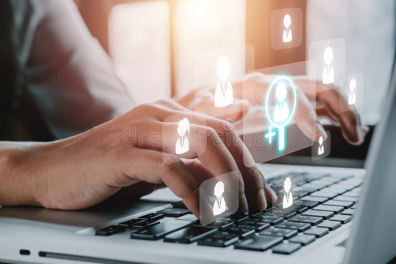 Business Person Hand Holding Big Idea Icon on Virtual Screen Stock ...