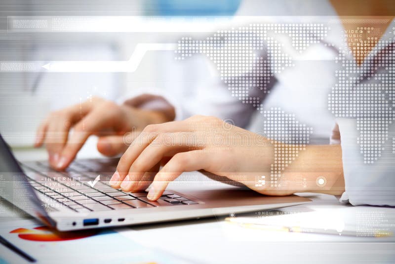 Business Person Working on Computer Stock Photo - Image of computer ...