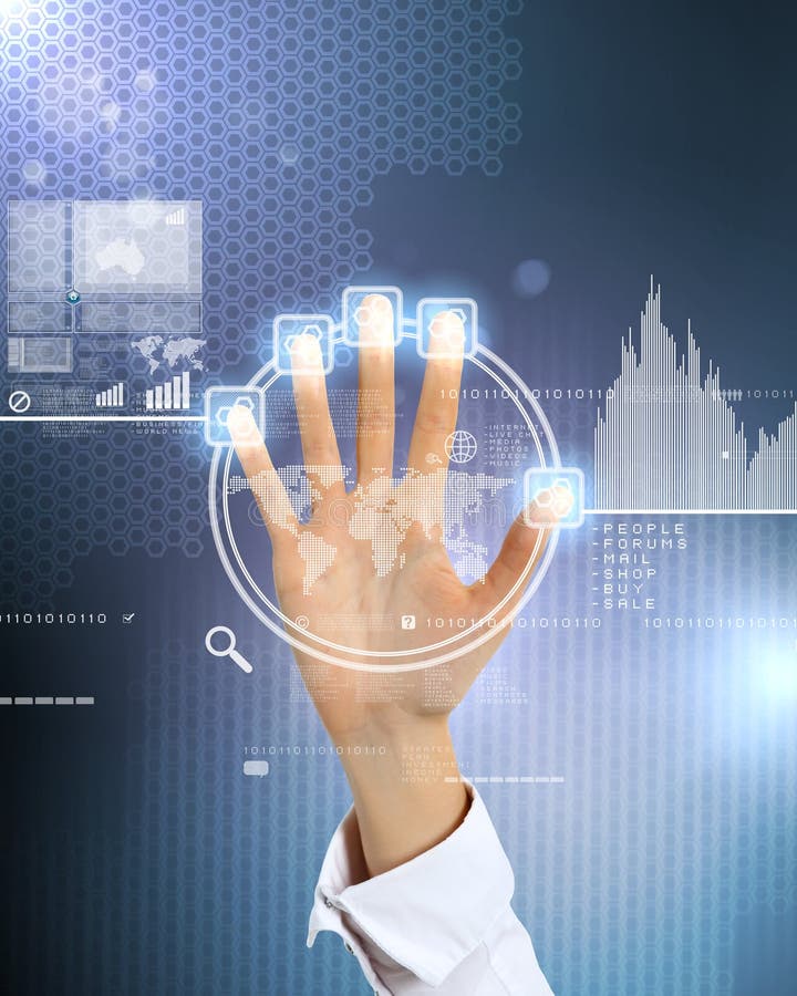 Virtual Technology in Business Stock Photo - Image of communication ...