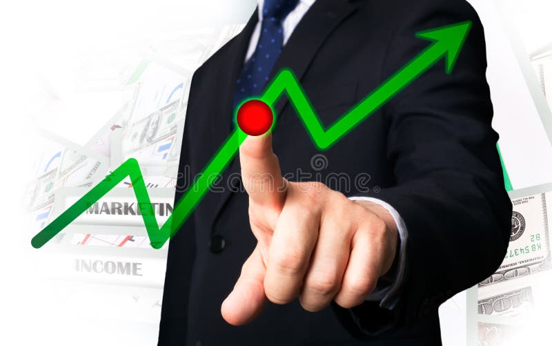 Business Person Working with Screen Stock Image - Image of digital ...