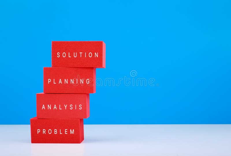 Business or Personal Problem Solving Concept. Ladder Made of Red ...