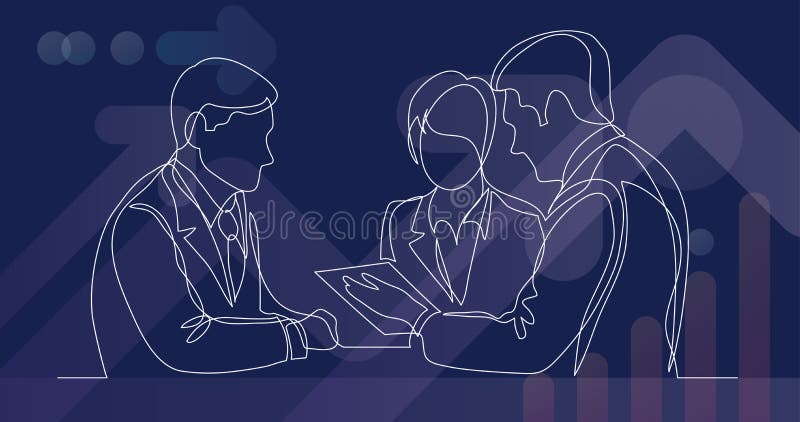 Continuous Line Drawing Contract Stock Illustrations – 370 Continuous ...