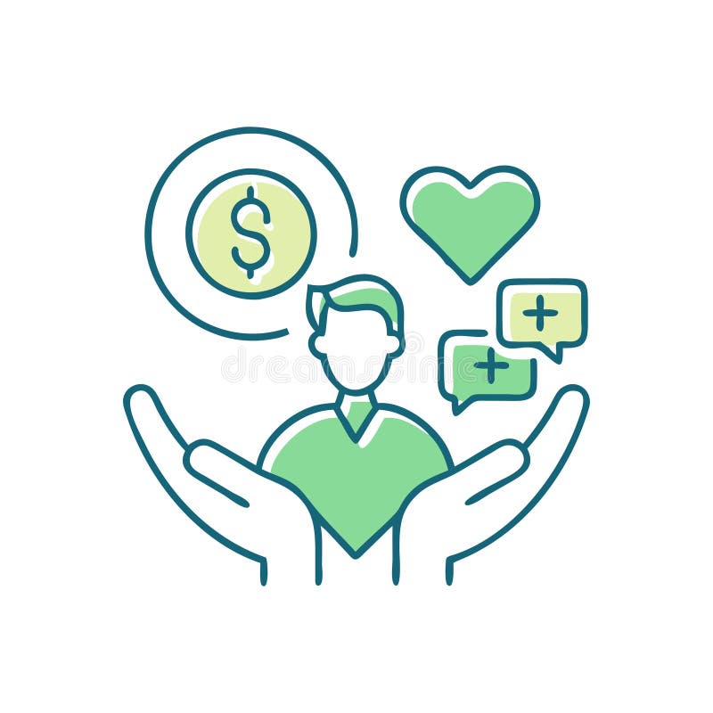 Business Philanthropy Icon stock vector. Illustration of charity ...