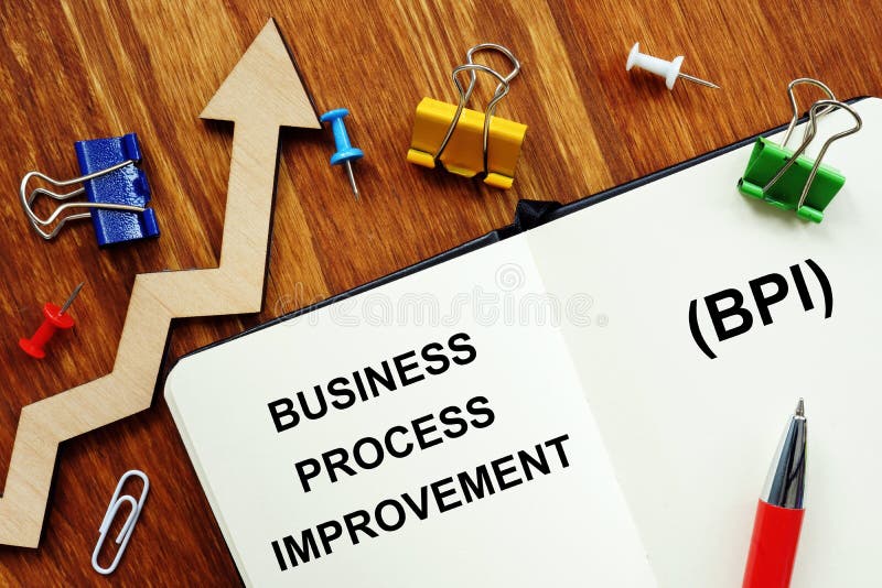 Business Photo Shows Hand Written Text Business Process Improvement BPI ...