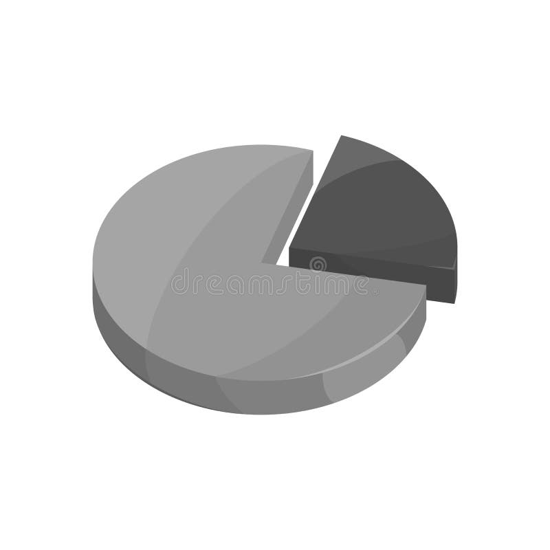 Business Pie Graph Icon, Black Monochrome Style Stock Vector ...