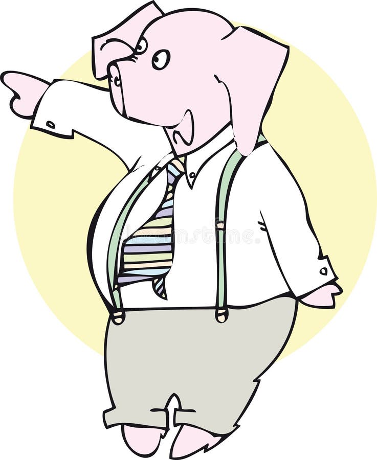 Pointing Pig stock illustration. Illustration of farm - 13158393